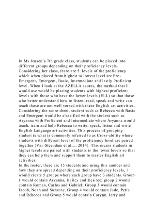 Ms. Jensens 7th Grade Class AZELLA ScoresStudent NameRe.docx