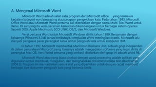 Microsoft Word | PPTX