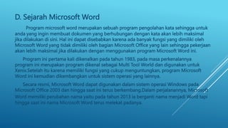 Microsoft Word | PPTX