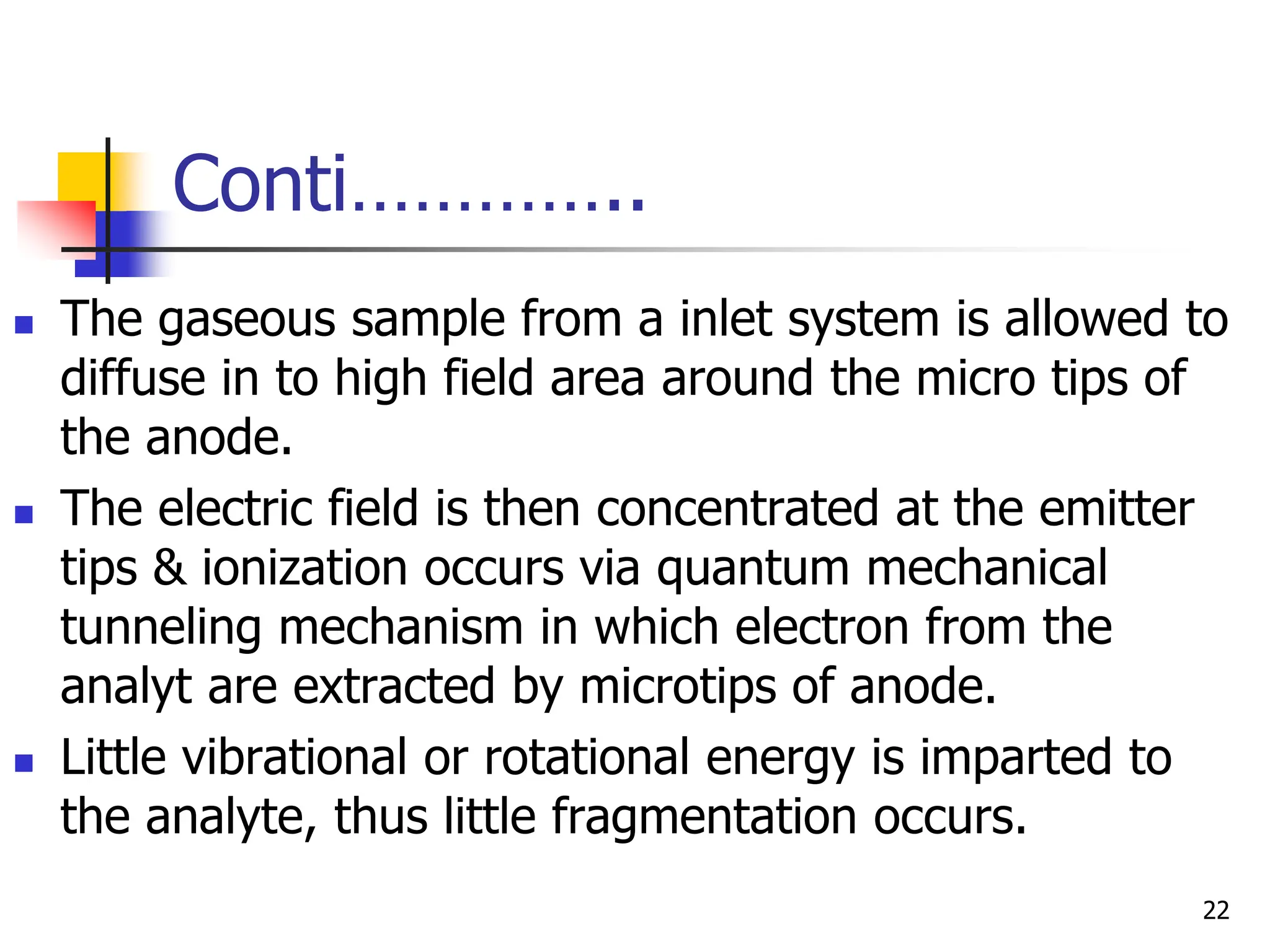Field Ionization in Mass Spectroscopy, introduction ,principles, applications | PPT