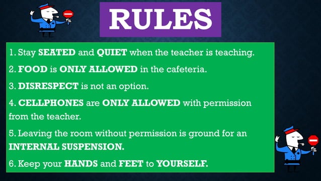 MS. ARRAH-RULES-AND-EXPECTATIONS FOR THE FIRST DAY | PPT