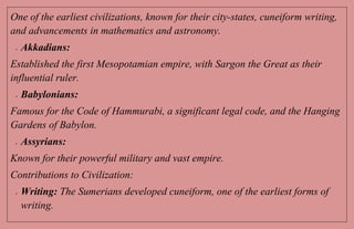 Ms.SaajjdaLodhi Notes Based on IGCSETopic Ancient Civilization ...
