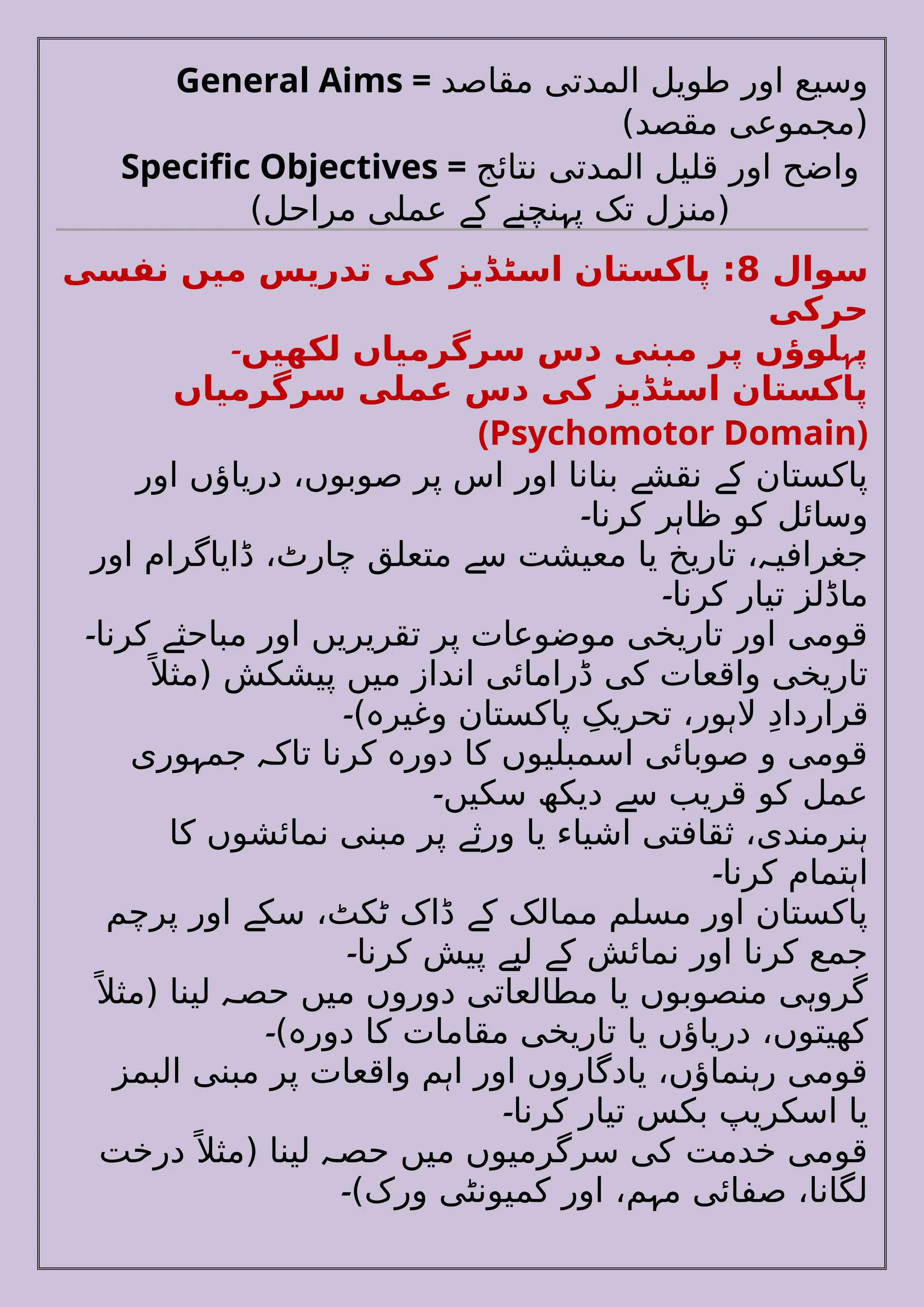 MS.SajjdaLodhiNotes Based on Teaching Of Pak.Std Chapter 2 complete in ...