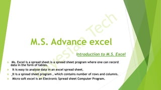 ms. advance excel notes FOR ADVANCE EXCEL.pdf