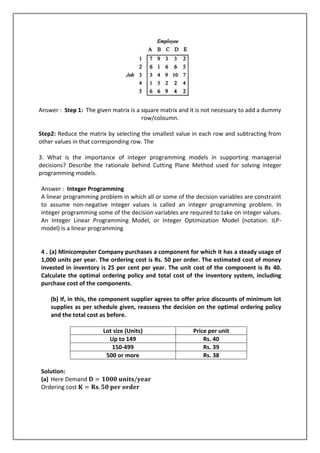 Ms 51 operations research | DOCX