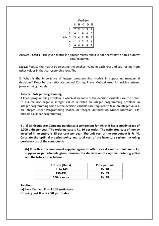 Ms 51 operations research | PDF