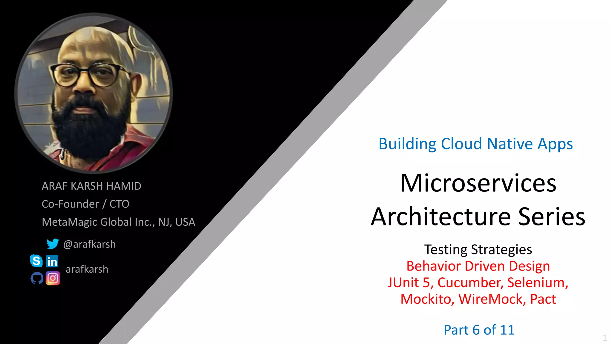Microservices Testing Strategies Junit Cucumber Mockito Pact Ppsx