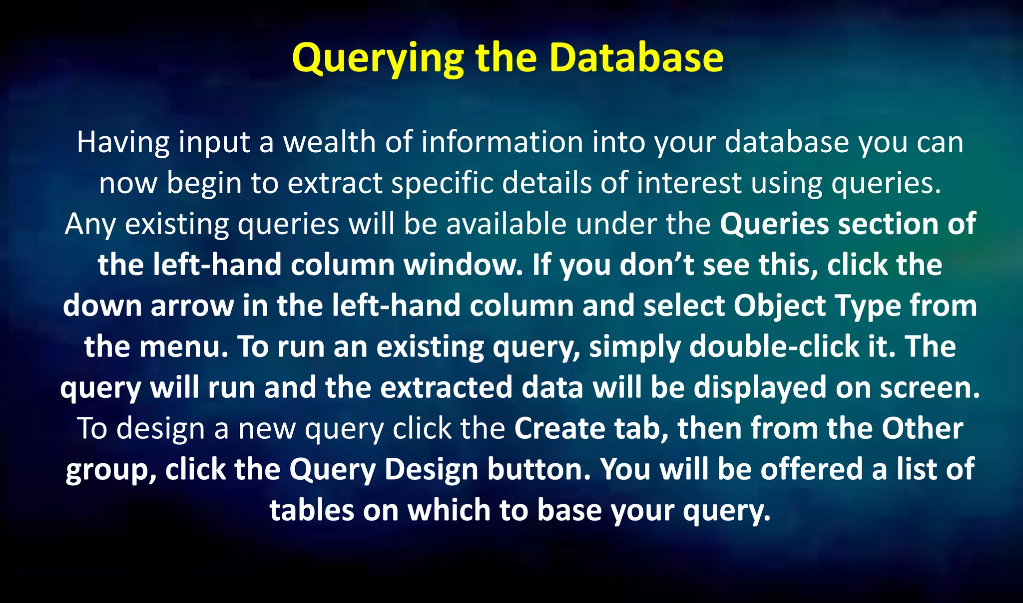 PPT On MS-Access 2007 | Full Concepts | | PPTX