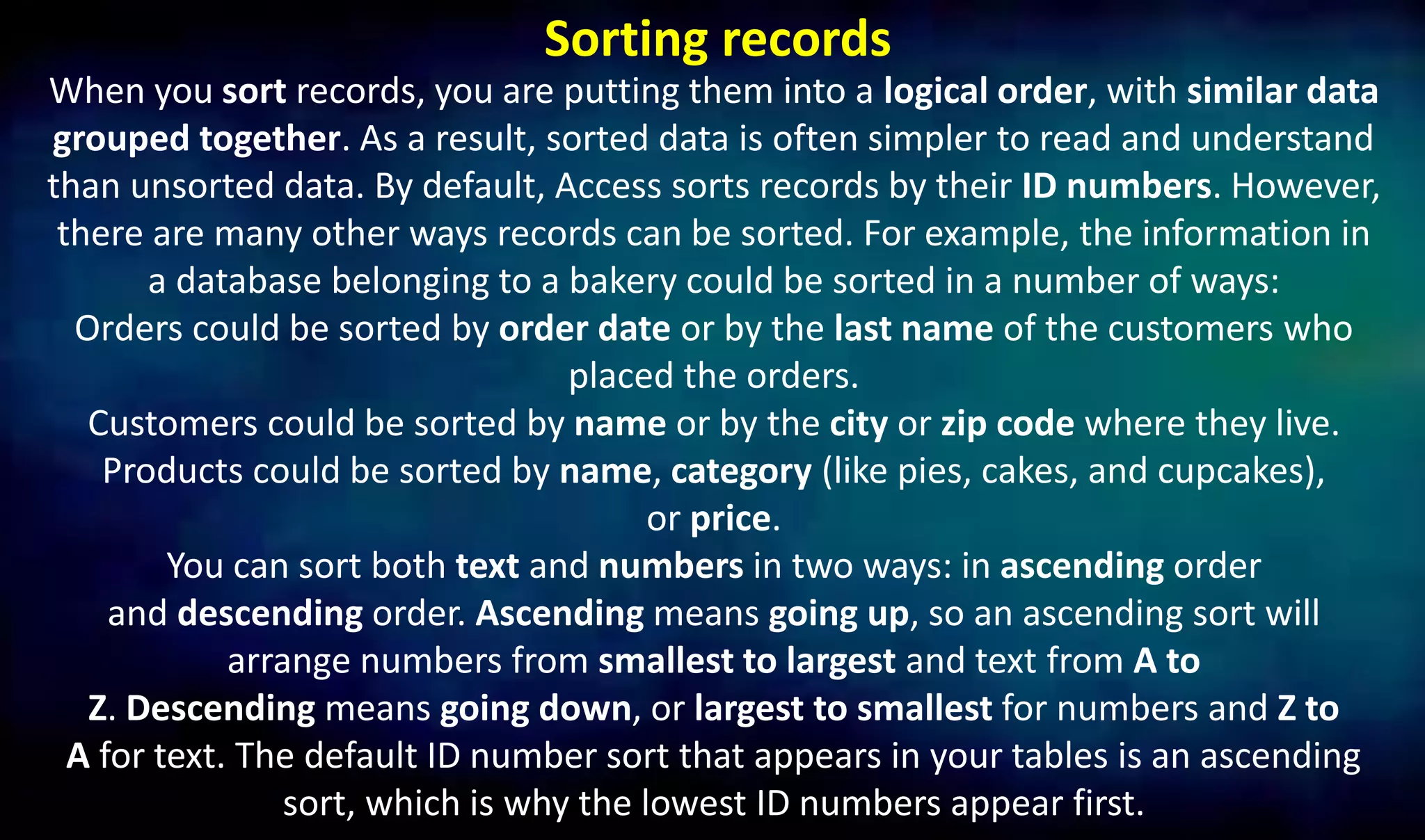 PPT On MS-Access 2007 | Full Concepts | | PPTX