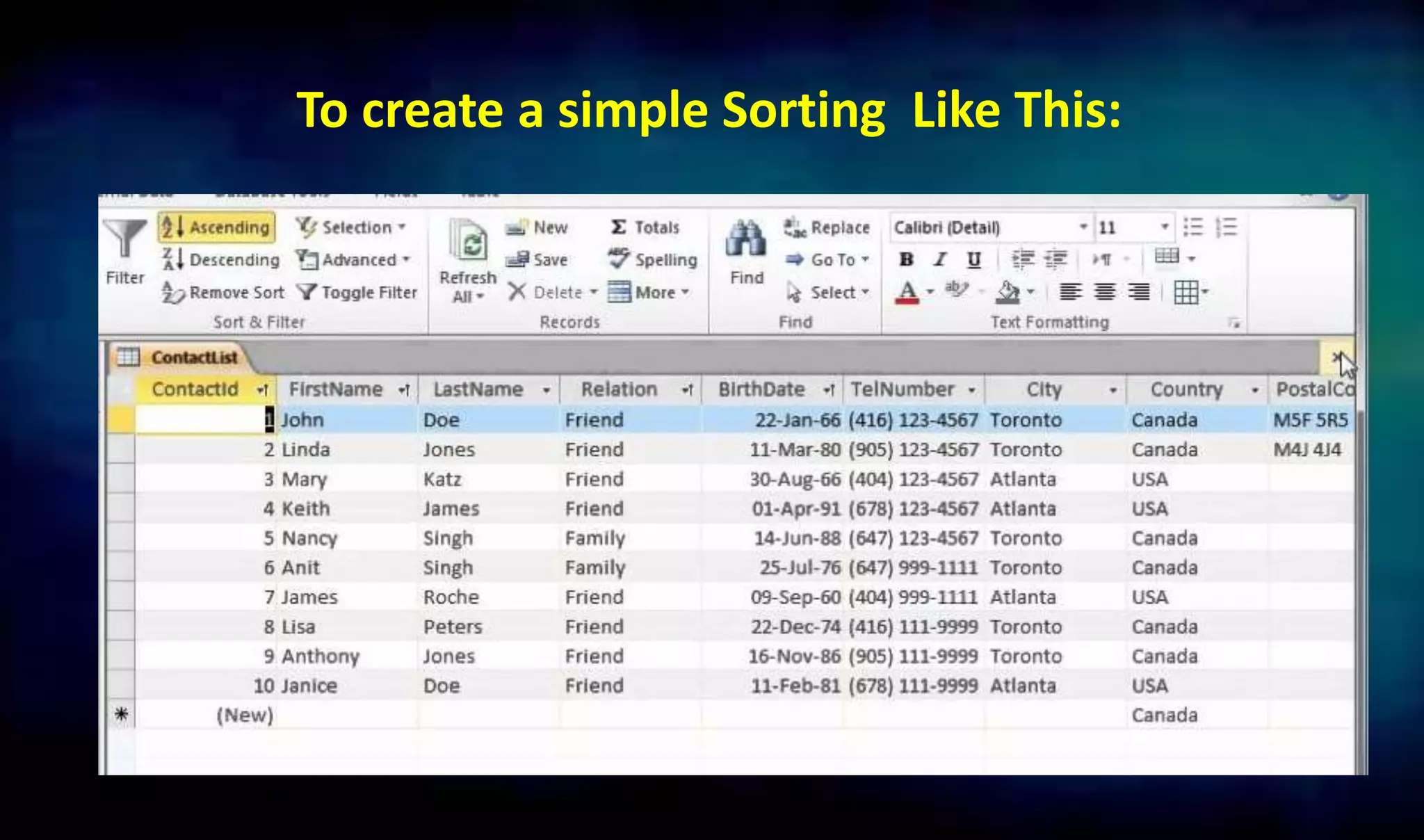 PPT On MS-Access 2007 | Full Concepts | | PPTX