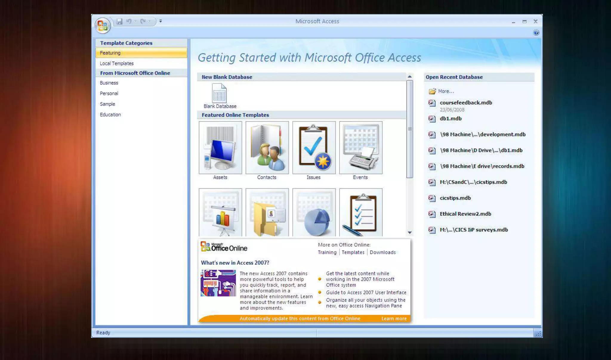 Ppt On Ms Access 2007 Full Concepts Pptx Databases Computer Software And Applications