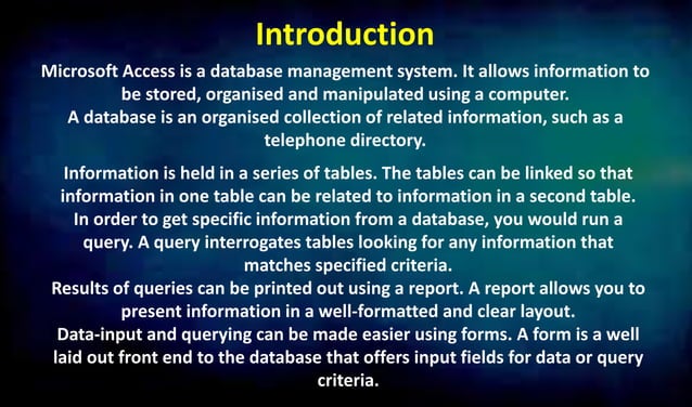 PPT On MS-Access 2007 | Full Concepts | | PPTX | Databases | Computer ...