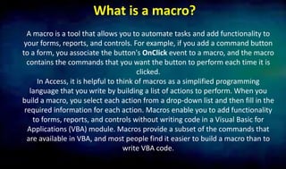 PPT On MS-Access 2007 | Full Concepts | | PPTX