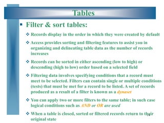 MS-Access Tables Forms Queries Reports.ppt
