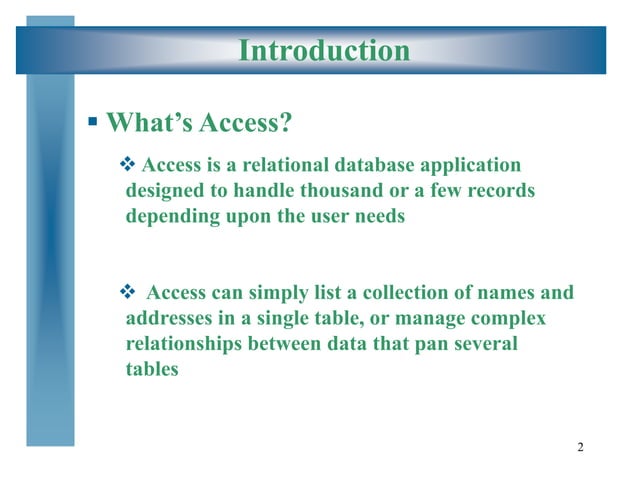 MS-Access Tables Forms Queries Reports.ppt MS-Access Tables Forms Queries Reports.ppt