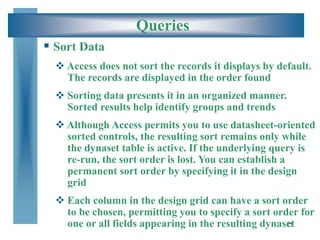 MS-Access Tables Forms Queries Reports.ppt