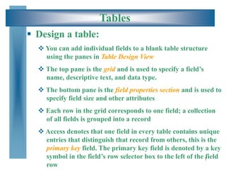 MS-Access Tables Forms Queries Reports.ppt