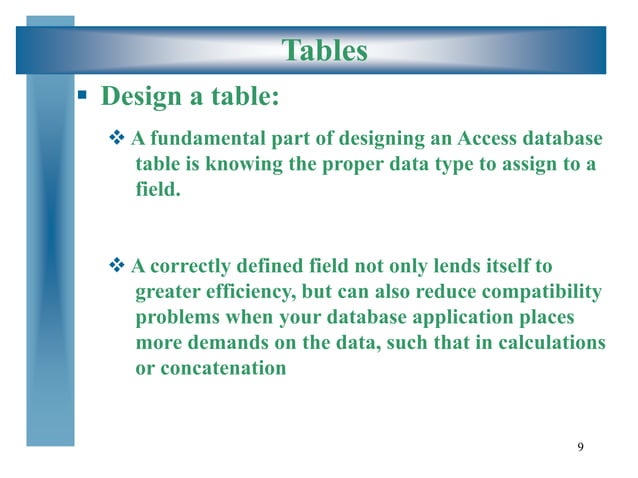 MS-Access Tables Forms Queries Reports.ppt