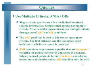 MS-Access Tables Forms Queries Reports.ppt