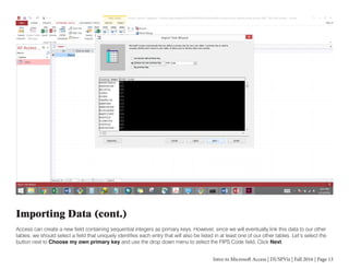 Intro to Microsoft Access | PDF