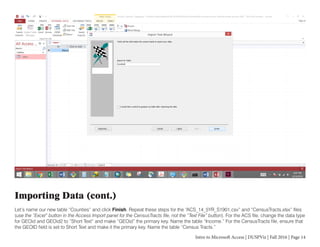 Intro to Microsoft Access | PDF