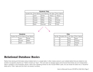 Intro to Microsoft Access | PDF