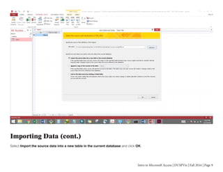 Intro to Microsoft Access | PDF