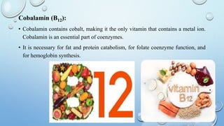 Role of vitamins in metabolism (1) | PPTX