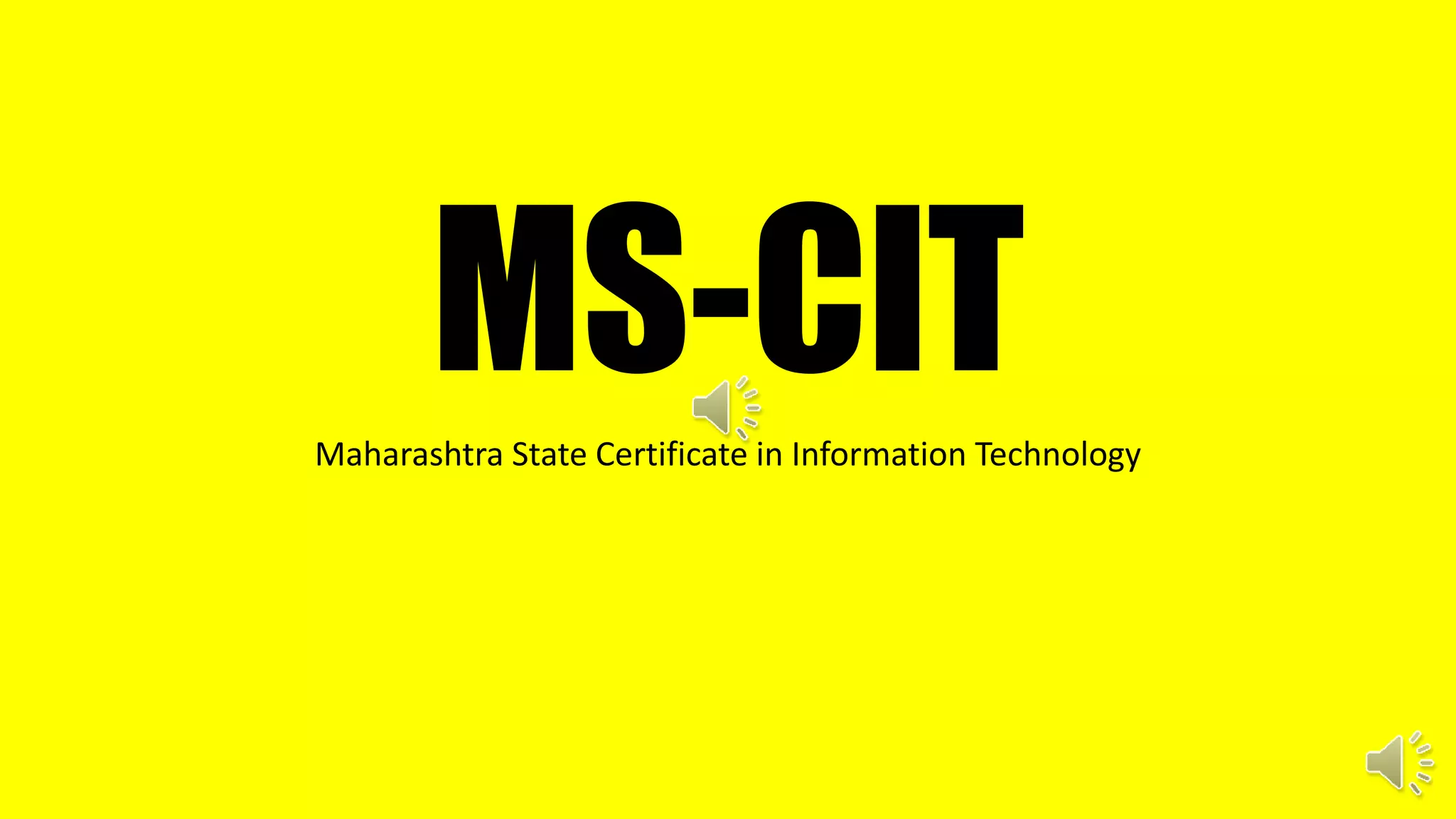 MS-CIT.pptx | Operating Systems | Computer Software and Applications