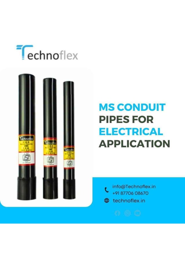 MS Conduit Pipe 💡⚡ Safe Wiring, Strong Protection | Technoflex | PDF