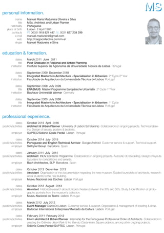 MS | madureira e silva. CV | PDF