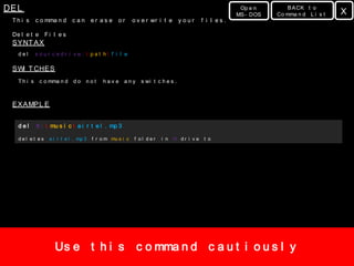 Ms dos tutorial | PPSX