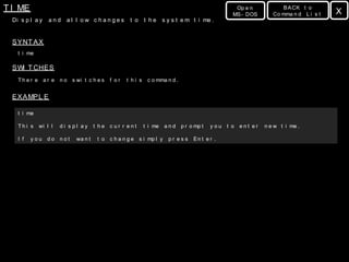 Ms dos tutorial | PPSX