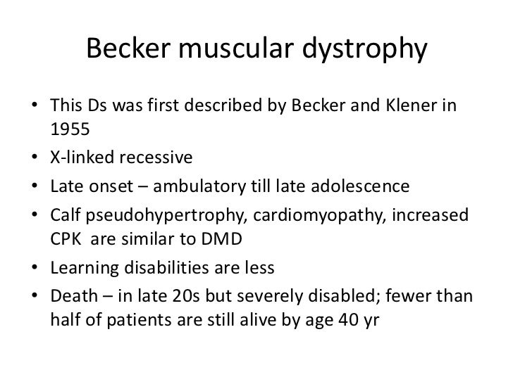 Becker Muscular Dystrophy Slideshare At Sandra Galvez Blog