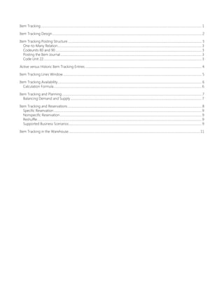 Item Tracking in Microsoft Dynamics NAV 2013 | PDF