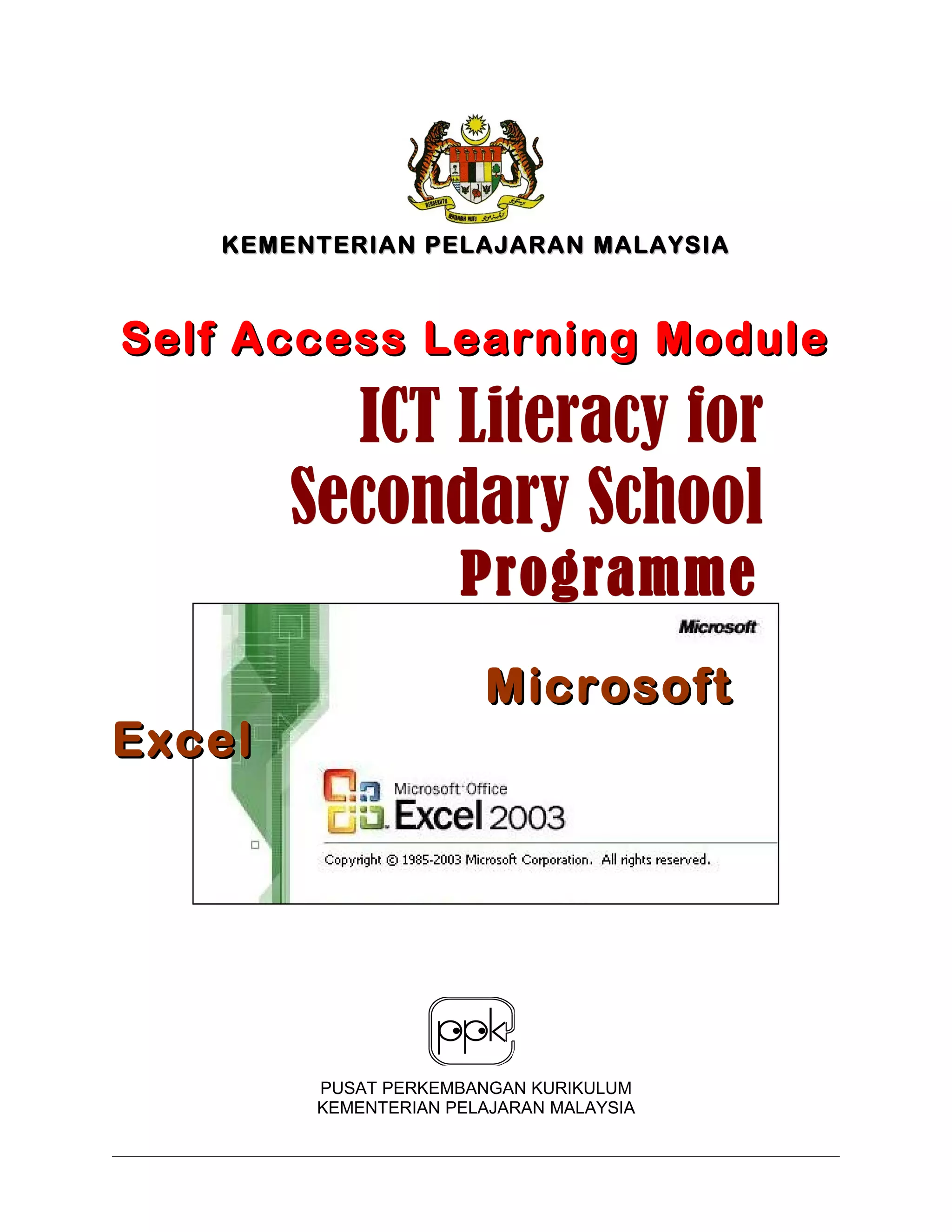MICROSOFT EXCEL (ICTL) | DOC | Secondary Education | Education