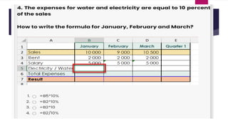 MS-EXCEL-EXERCISE IN Information and Communication Tech | PPT