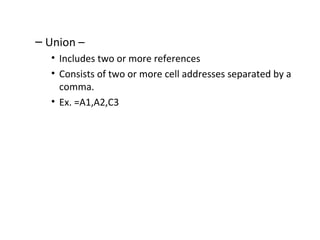 MS excel functions | PPT
