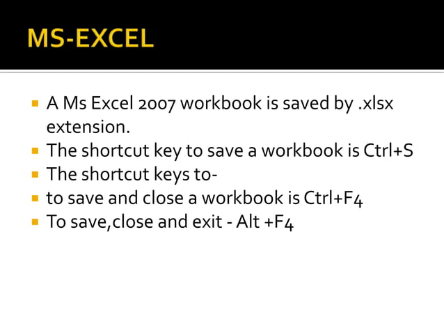 Ms excel ppt | PPTX