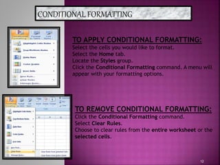 Ms excel ppt | PPTX | Desktop Publishing | Computer Software and ...