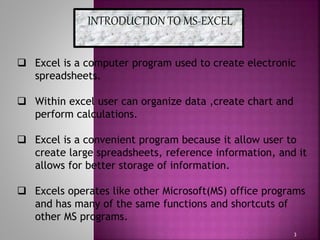 Ms excel ppt | PPTX | Desktop Publishing | Computer Software and ...