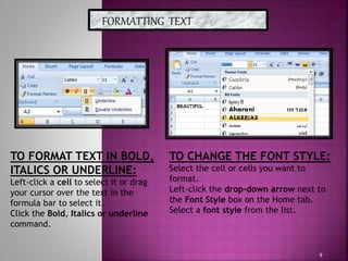 Ms excel ppt | PPTX | Desktop Publishing | Computer Software and ...