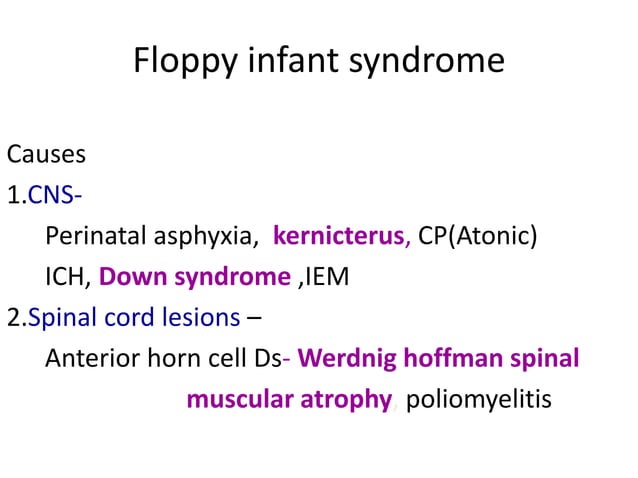 Floppy infant syndrome | PPT