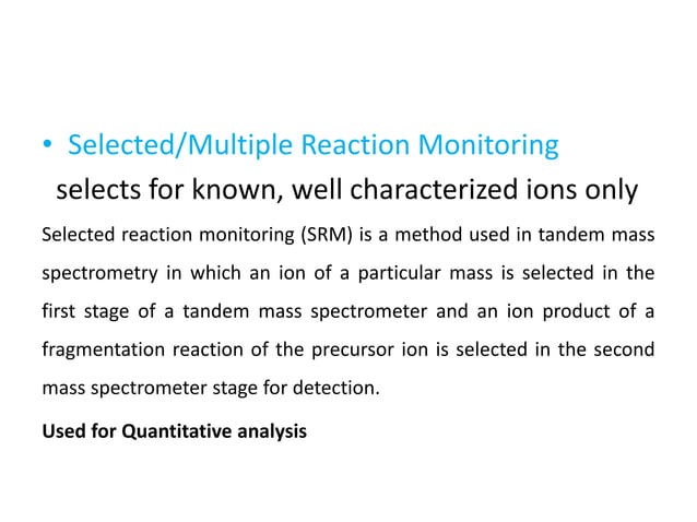 MS/MS, Tandem Mass Spectrometry | PPTX | Chemistry | Science