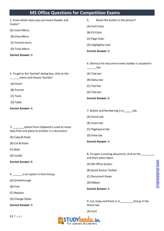 MS-Office-Questions-for-Compitition-exams.pdf