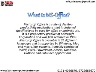 Presentation on MS-Office | PPTX | Operating Systems | Computer ...