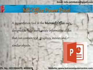 MS Office 2010 Training Centre in Ambala ! Batra Computer Centre | PPT