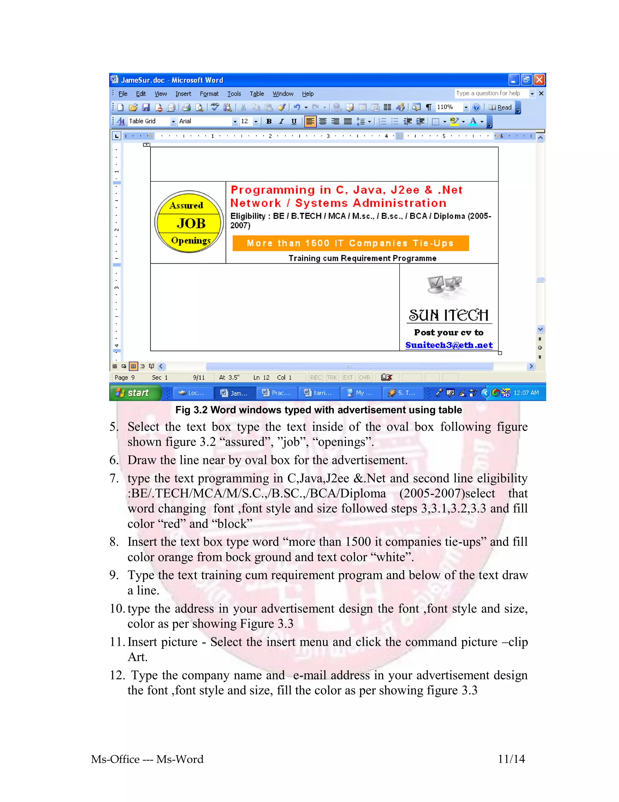 Ms office practical | PDF
