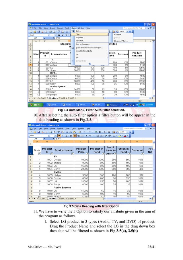 Ms office practical | PDF
