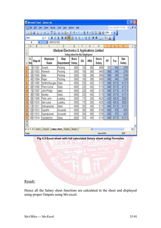 Ms office practical | PDF